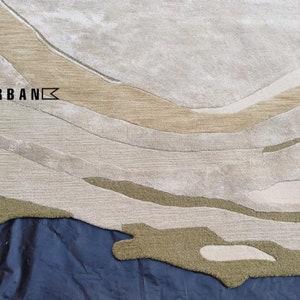 Tailor Made High-end Plush Modern Aesthetic Irregular Cut Shape Unique ...