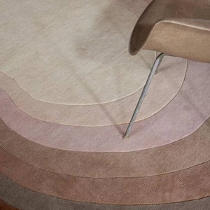 Monochromatic Modern Abstract Irregular Kidney Shape Woolen Hand Tufted ...