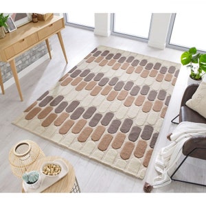Handmade Modern Abstract Woolen Area Rug for Living Room Bedroom ...