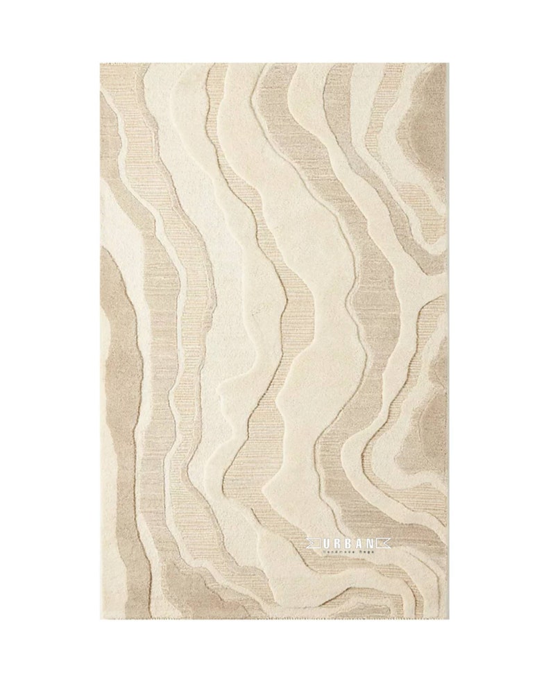 Ivory Beige Color Minimalist Modern Abstract Handmade Textured - Etsy