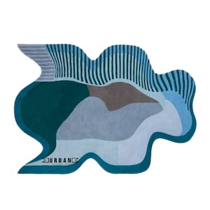 Modern Abstract Irregular Unique Organic Shape Handmade Woolen Designer ...