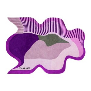 Modern Abstract Irregular Unique Organic Shape Handmade Woolen Designer ...