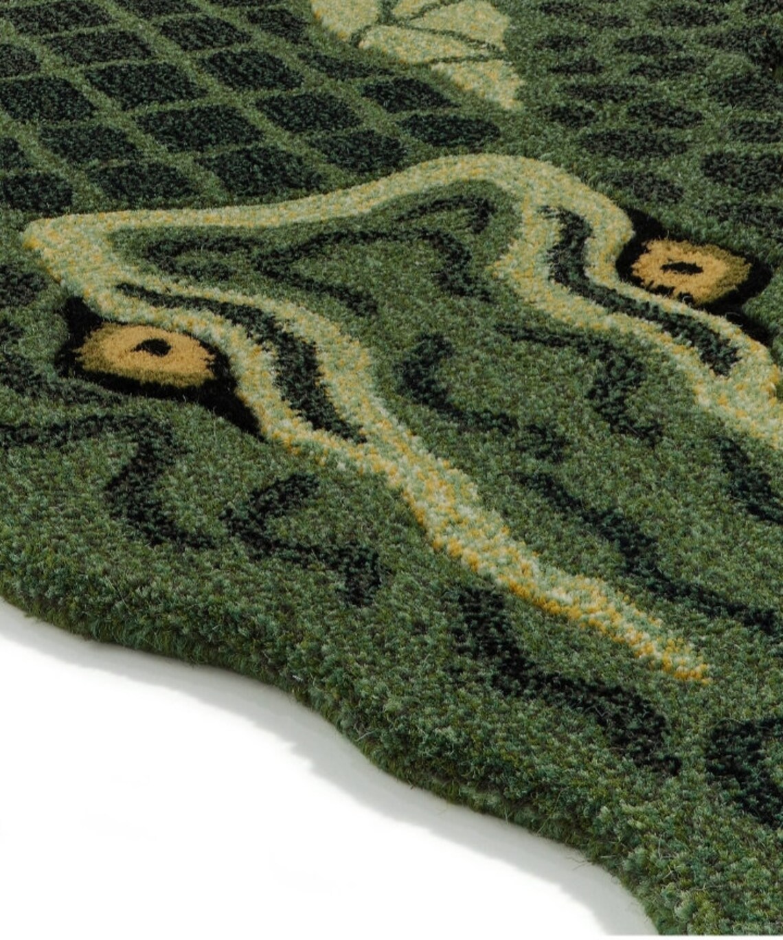 Handmade Tufted Crocodile Shape Wool Rug for Kids Room Living - Etsy