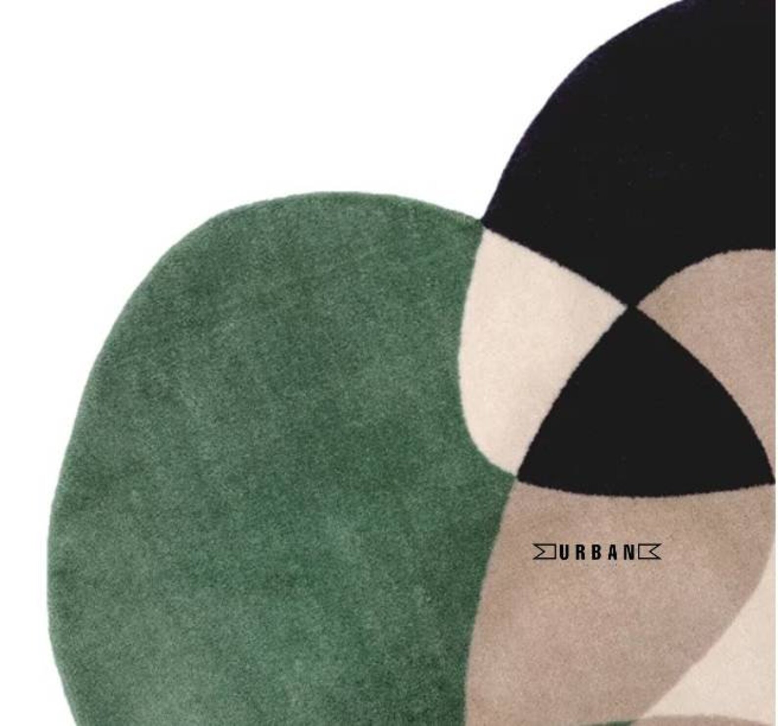 Modern Abstract Green Irregular Shape Woolen Hand Tufted - Etsy