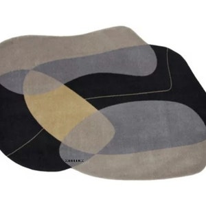 Modern Abstract Irregular Odd Shape Handmade Woolen Designer Tufted ...