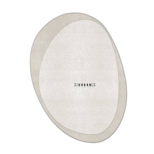 Ivory Handmade Irregular Kidney Shape Unique Woolen Designer Tufted ...