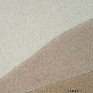 Minimalist Beige Modern Abstract Irregular Shape Woolen Hand Tufted ...