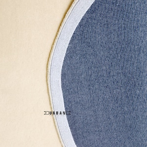 Ivory Handmade Irregular Kidney Shape Unique Woolen Designer Tufted ...