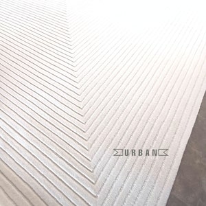 Ivory / Warm White Premium Quality Textured Modern Abstract Handmade ...