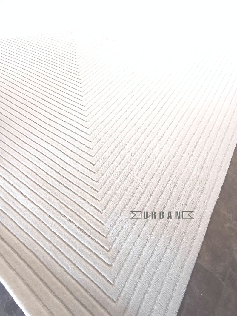 Ivory / Warm White Premium Quality Textured Modern Abstract Handmade ...