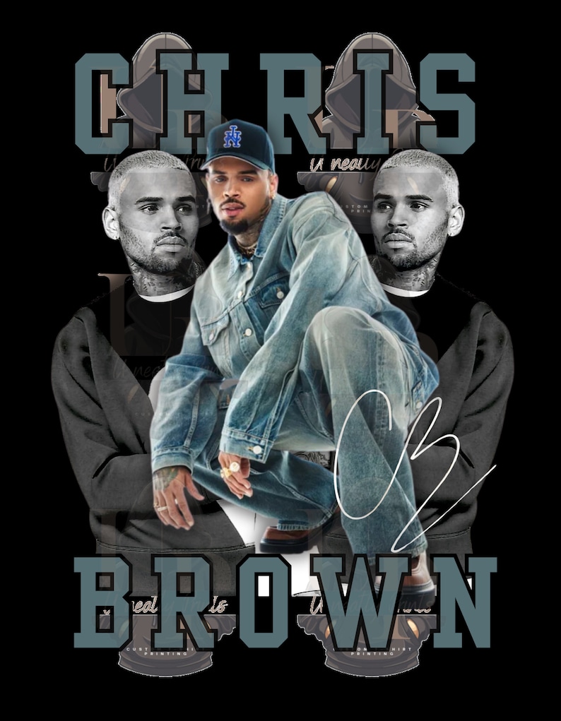 CHRIS BROWN Bundle Designs PNG 2 Styles - Etsy