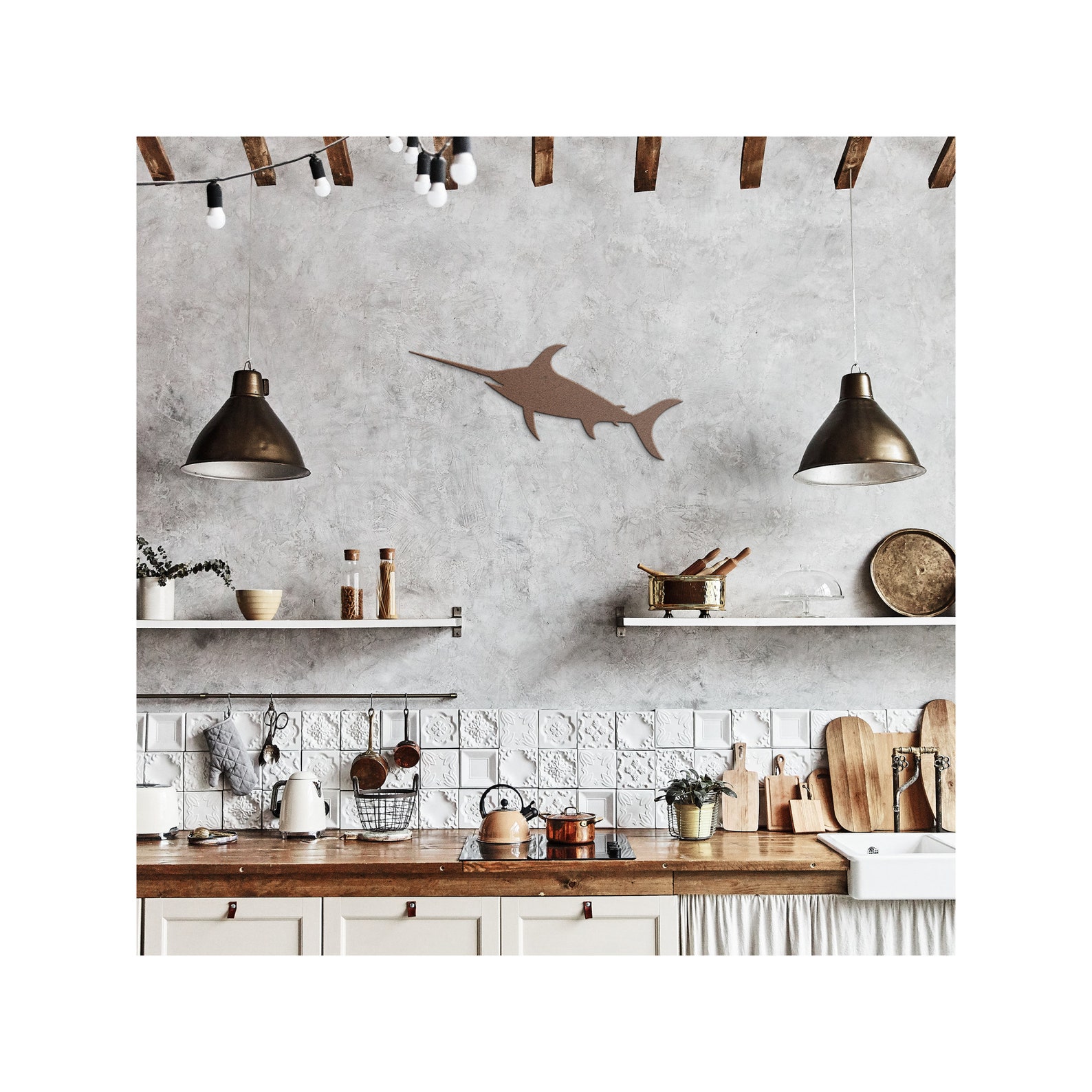 Swordfish Metal Wall Art | Ocean Fish Metal Decor | Aquatic Home Decor ...