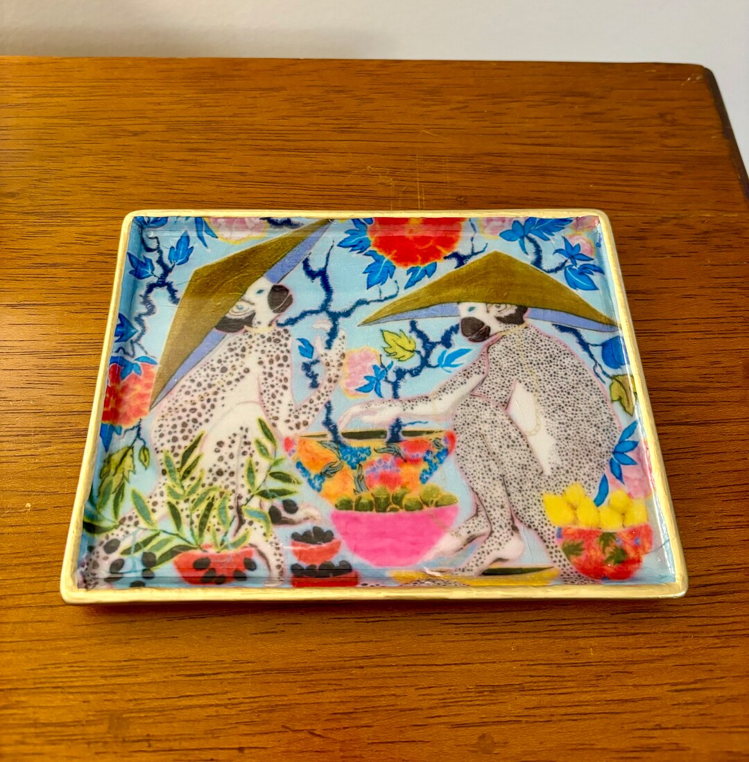 Chinoiserie Monkey's Decorative Tray Jewelry Tray Beautiful Gift Idea ...