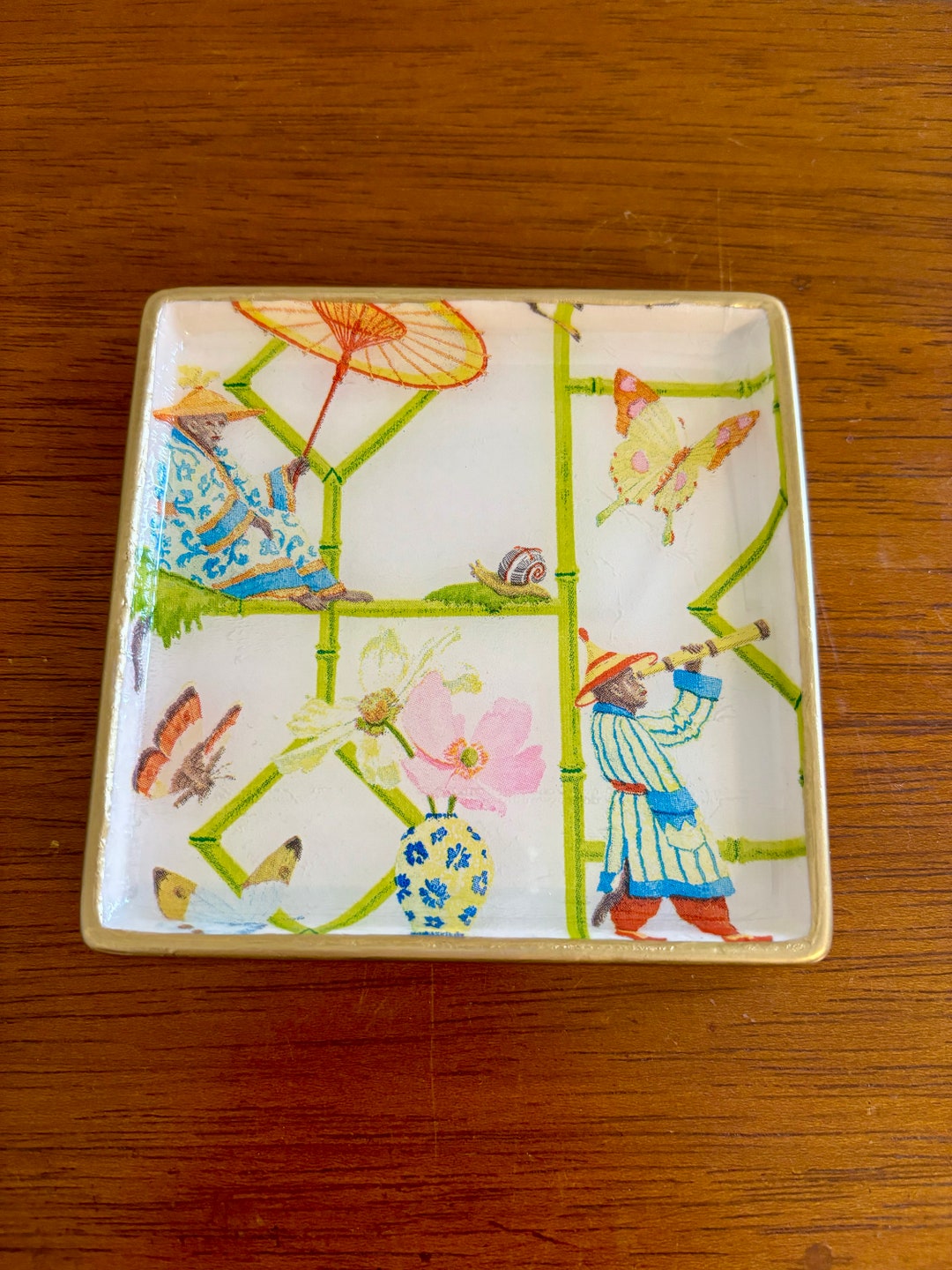 Chinoiserie Monkey Trinket Dish - Jewelry Dish- Cute Gift Idea! - Etsy