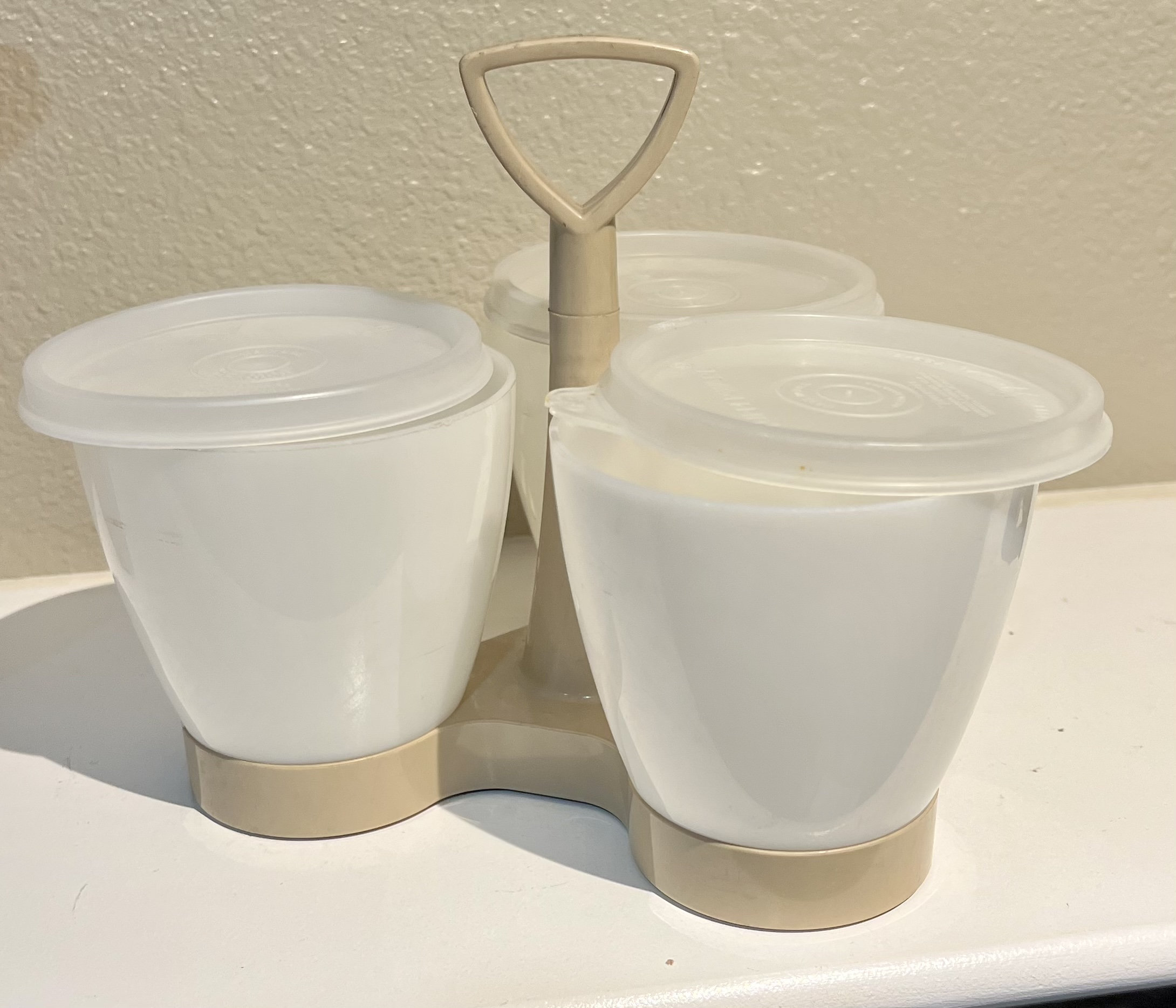 Vintage Tupperware Triple Condiment With Lids - Etsy