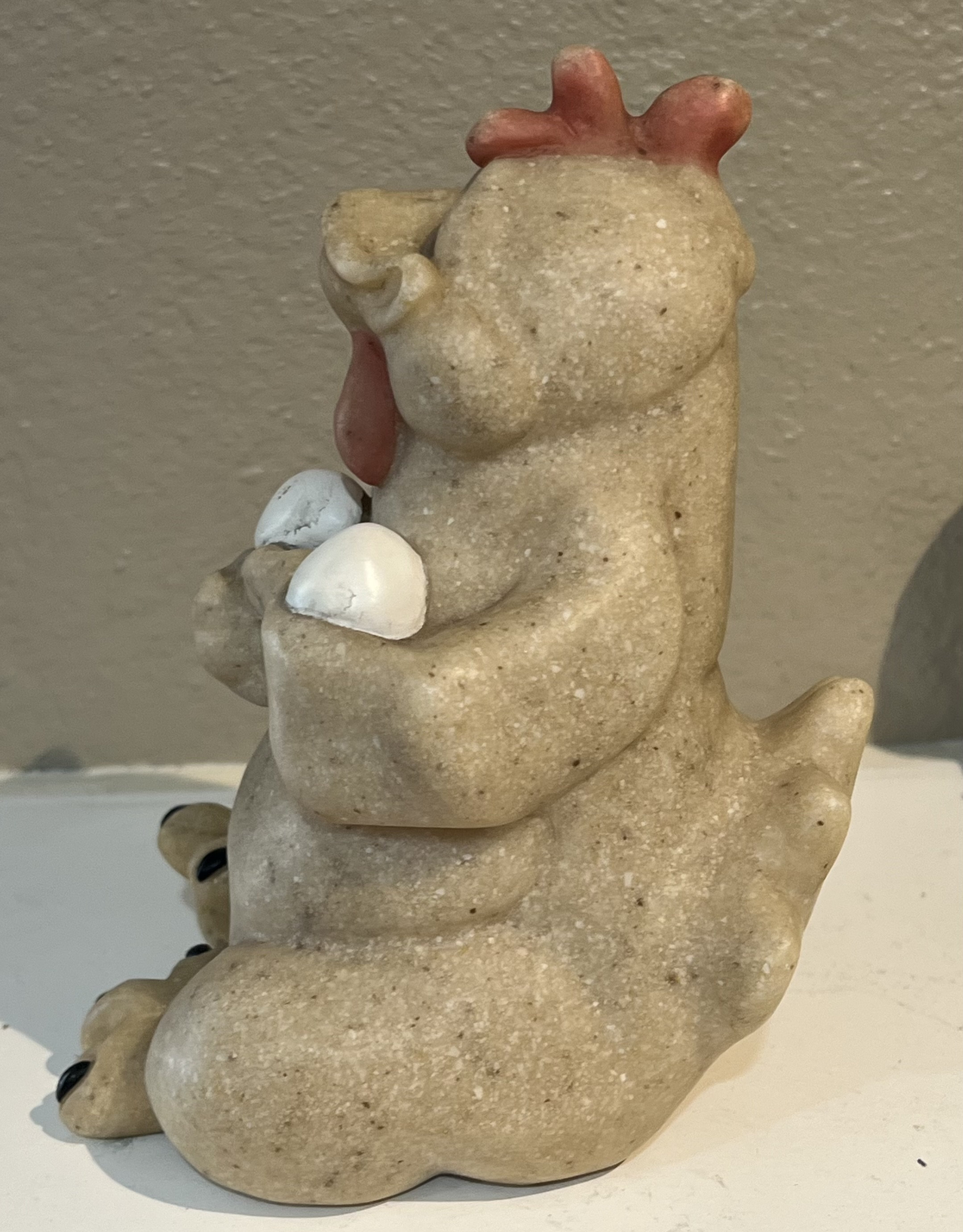 Vtg. Second Natures Quarry Critters Stone Cluck Chicken With Eggs ...