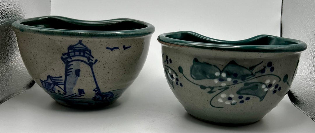 Set of 2 GREAT BAY Pottery Chowder Bowls. Handmade in 2003 & 2005 in ...