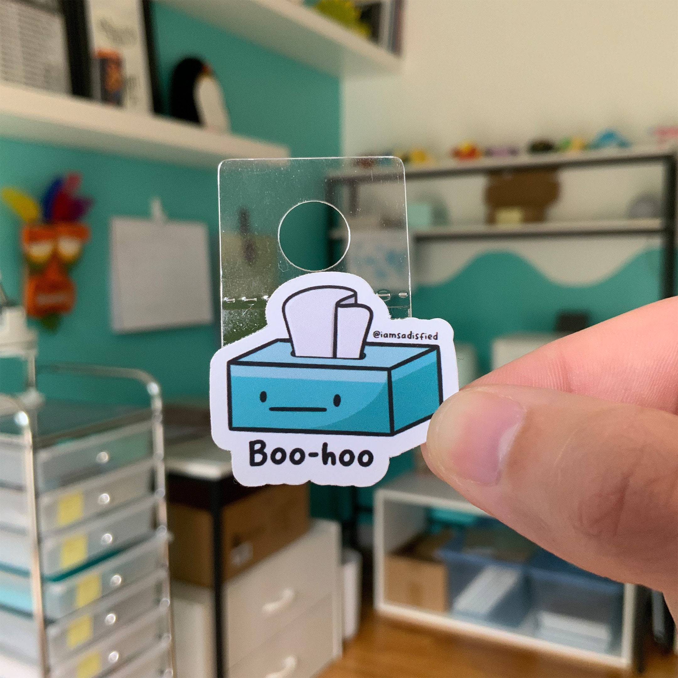 Boo-hoo Mini Sticker Matte Vinyl Mini Sticker Cute Mini - Etsy