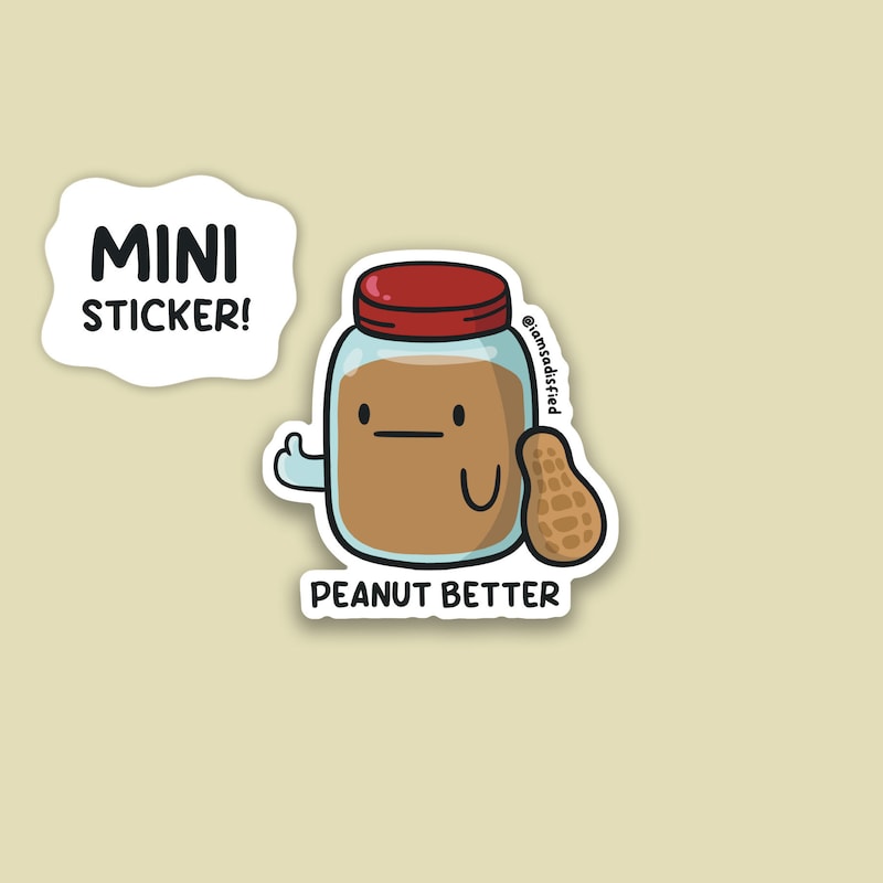 Cartoon Peanut Sticker - Etsy
