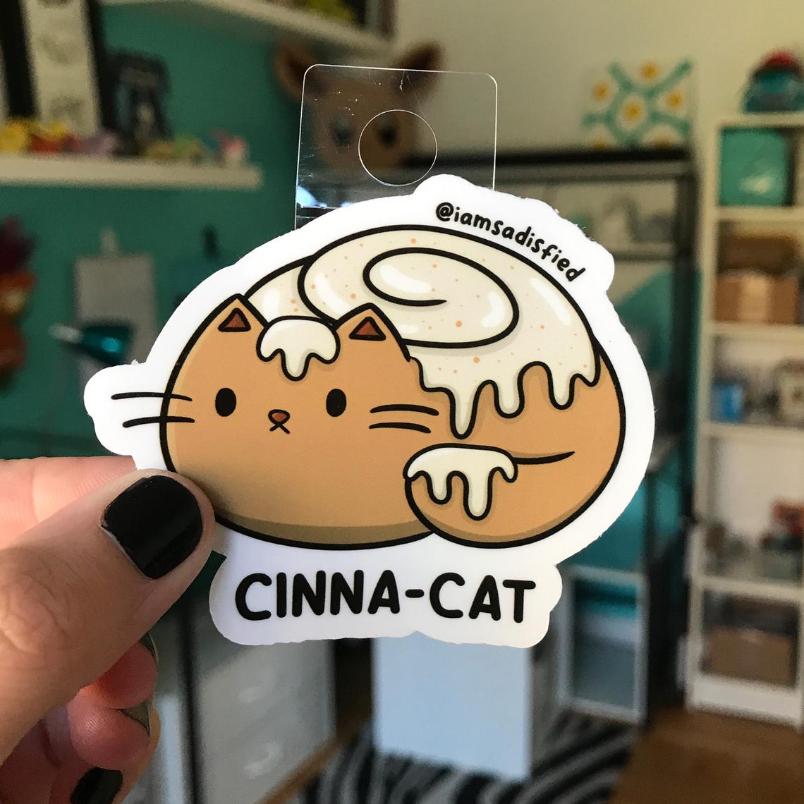 Cinna-cat Sticker | Laminated Matte Vinyl Sticker | Cute Sticker ...