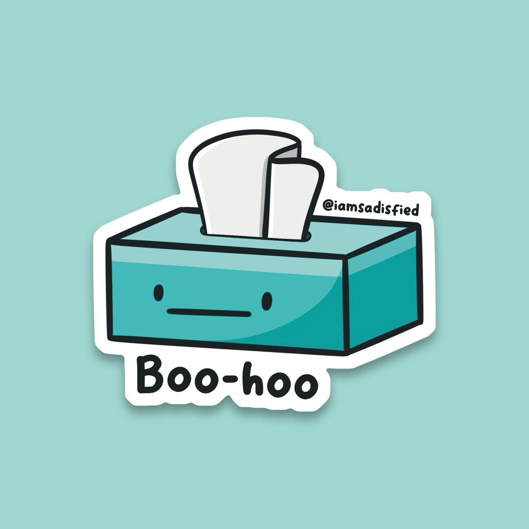 Boo-hoo Sticker Matte Vinyl Sticker Cute Sticker Sarcasm Tissue Box - Etsy