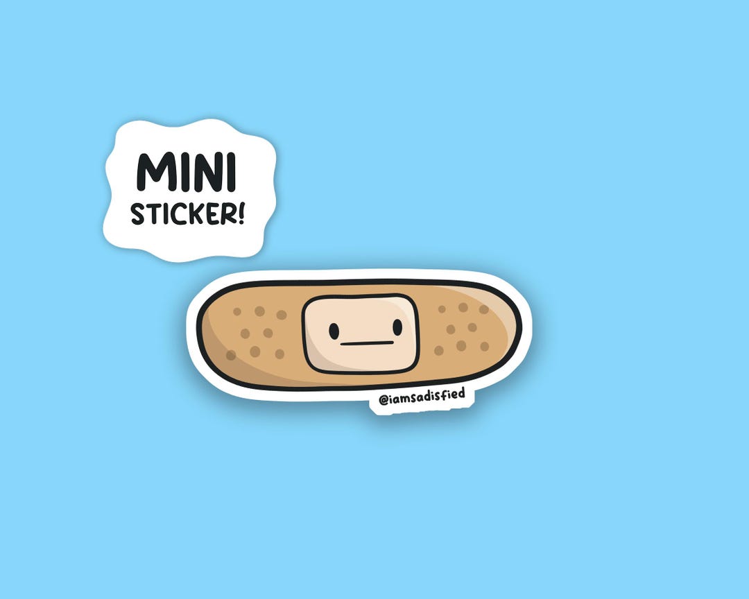 Band-aid Mini Sticker | Laminated Matte Vinyl Sticker | Cute Sticker ...