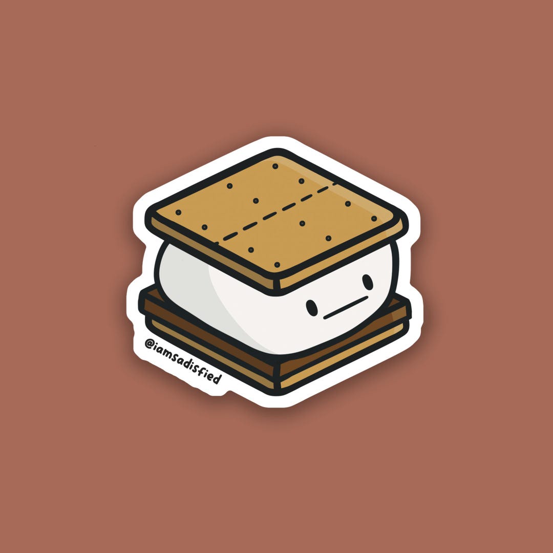 S'mores Sticker | Laminated Matte Vinyl Sticker | Cute Sticker ...
