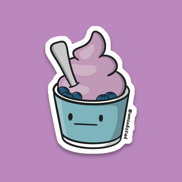 Cute Frozen Yogurt Stickers - Etsy
