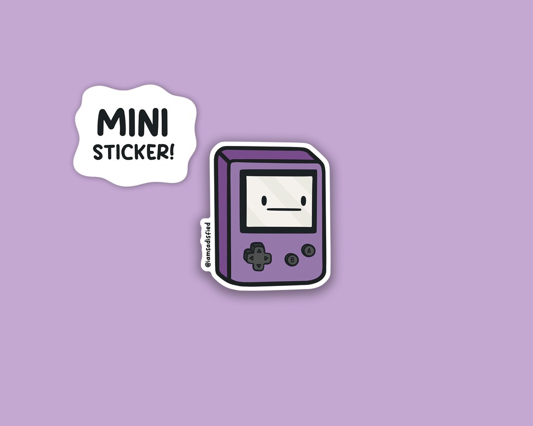 Handheld Game Console Color Mini Sticker | Laminated Matte Vinyl ...