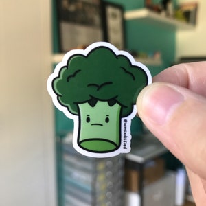 Broccolino Mini Sticker | Laminated Matte Vinyl Sticker | Cute Sticker ...