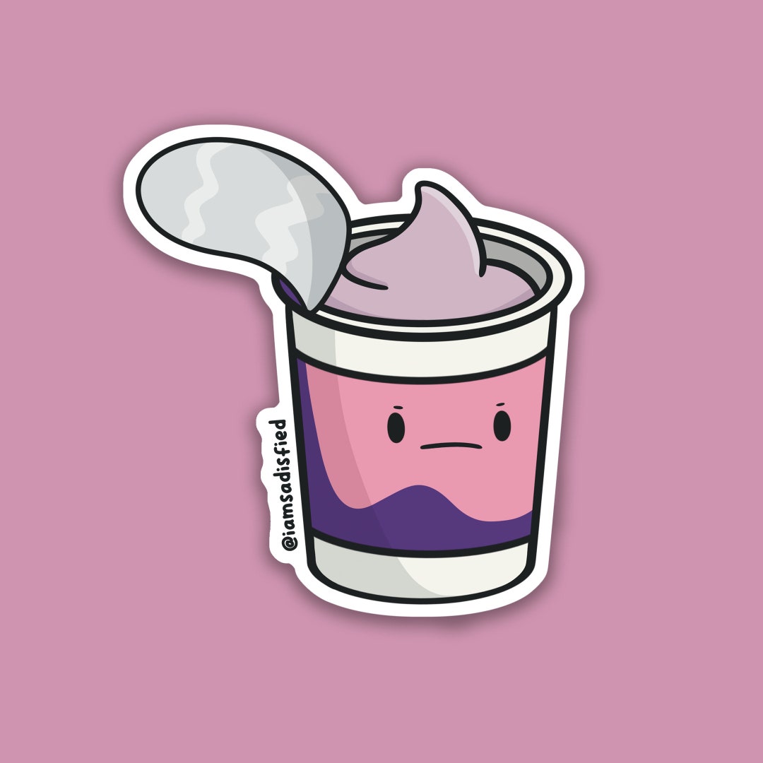 Nogurt Sticker | Laminated Matte Vinyl Sticker | Cute Sticker | Yogurt ...