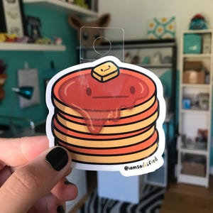 Pancakes Sticker | Laminated Matte Vinyl Sticker | Cute Sticker ...