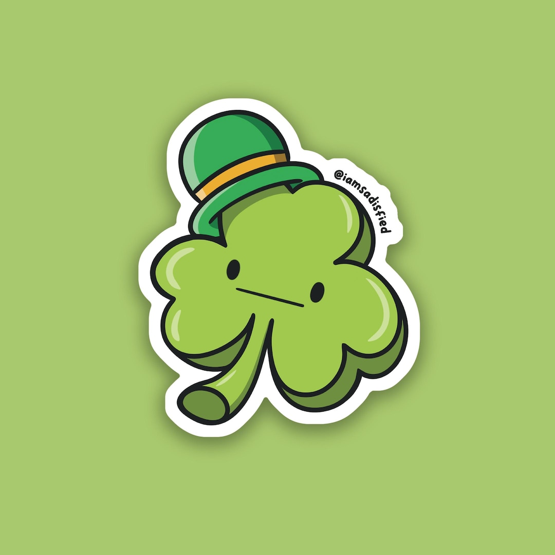 Shamrock Sticker | Laminated Matte Vinyl Sticker | Cute Sticker | St ...