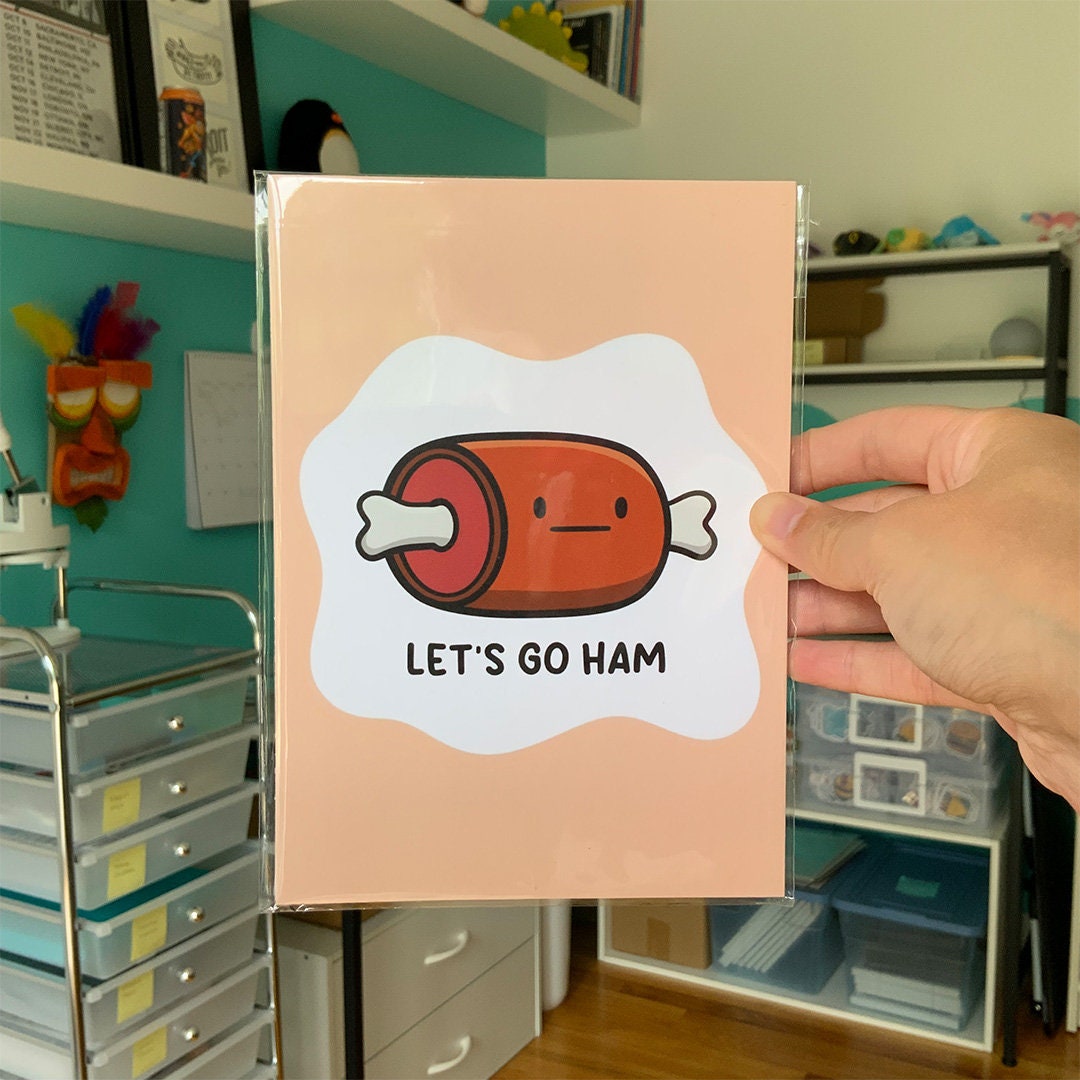 Let's Go Ham 5x7 Print | Food Art | Wall Art | Kitchen - Etsy