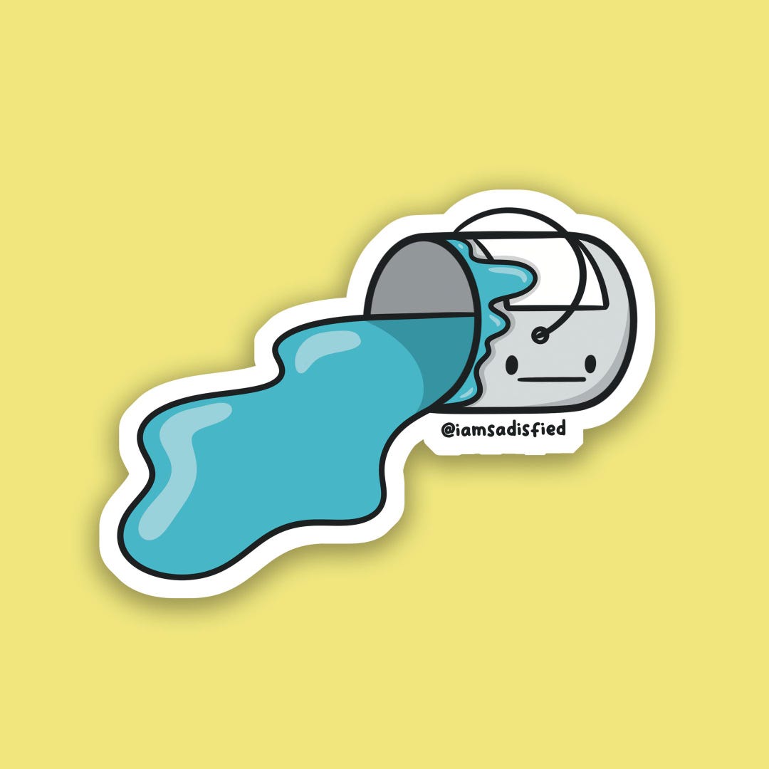Paint Can Spilled Sticker | Laminated Matte Vinyl Sticker | Cute ...