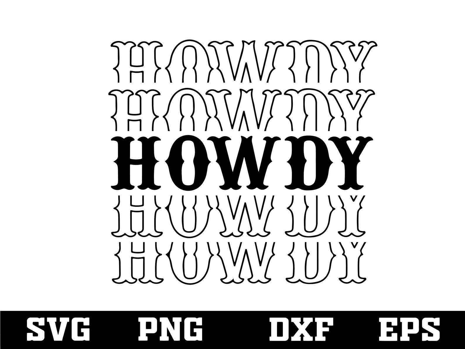 Howdy SVG Cowgirl Svg Western Svg Stacked Howdy Svg - Etsy