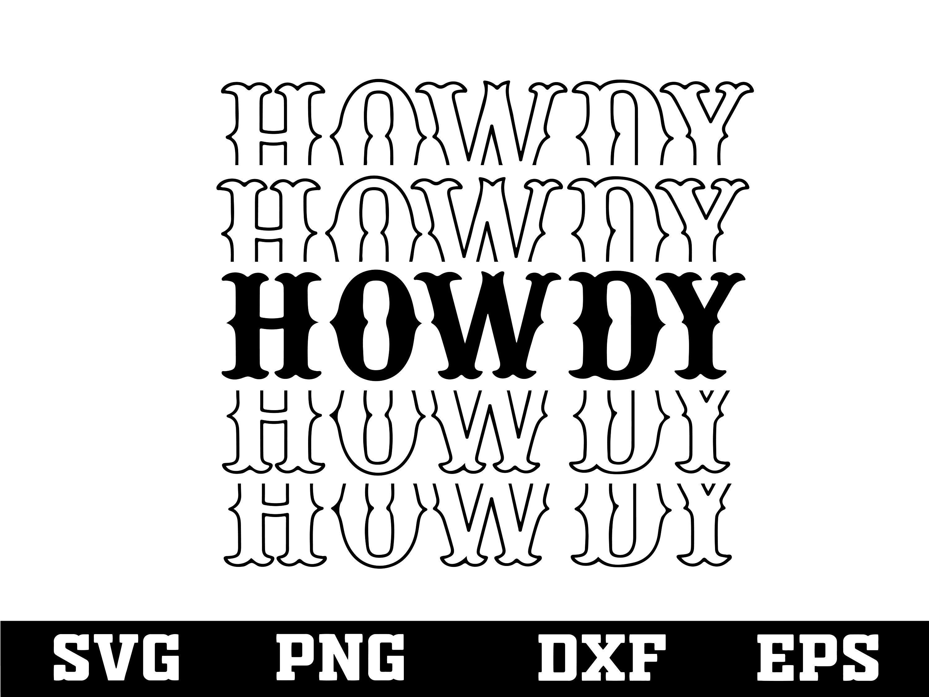 Howdy SVG Cowgirl Svg Western Svg Stacked Howdy Svg - Etsy Finland