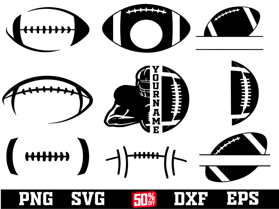 Half Football Svg Bundle , Football Bundle SVG , Football Name Svg ...
