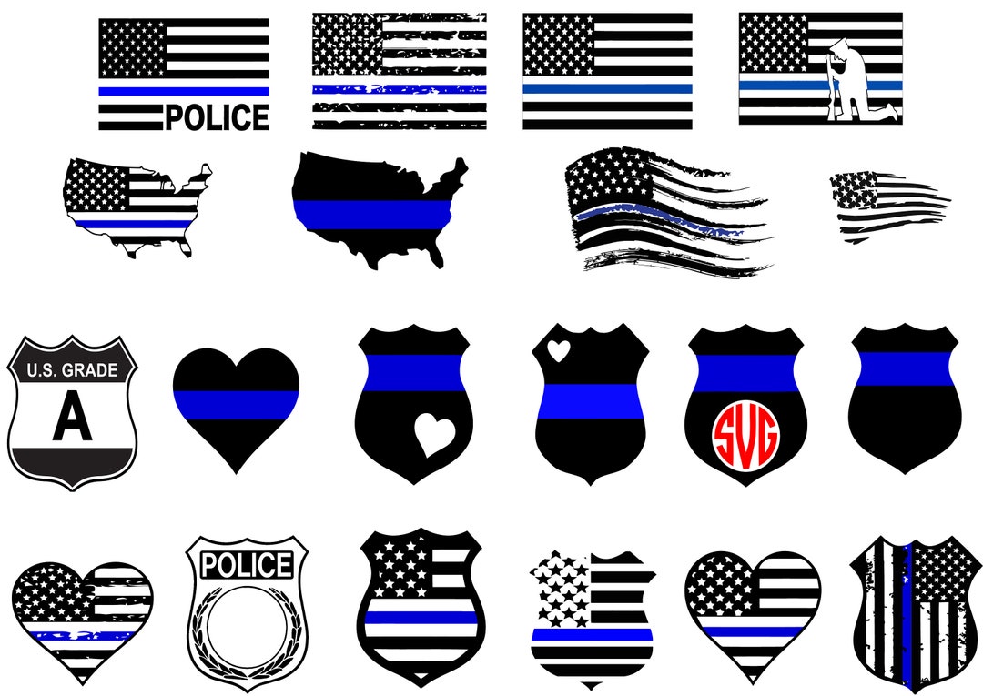 Police Svg Bundle , Thin Blue Line Svg , Police Officer Svg ...
