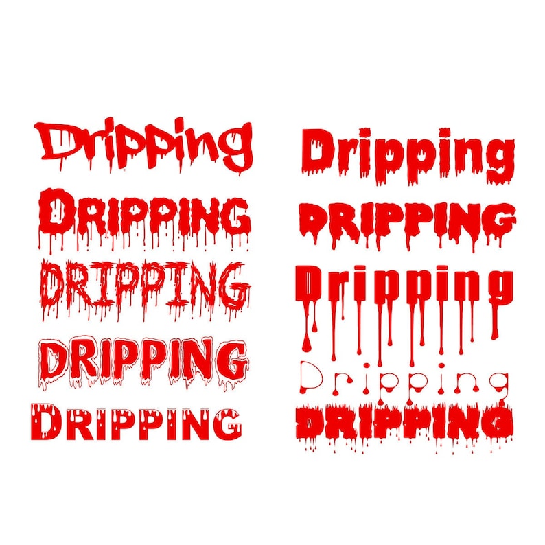 Dripping Font Bundle (svg, Png, Dxf, Otf) (digital Download) - Etsy