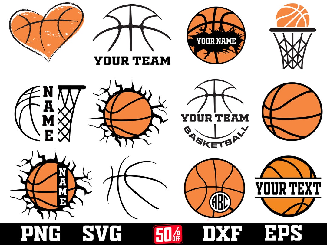 Basketball SVG Bundle: Monogram & Team Shirt Designs (digital Files) - Etsy
