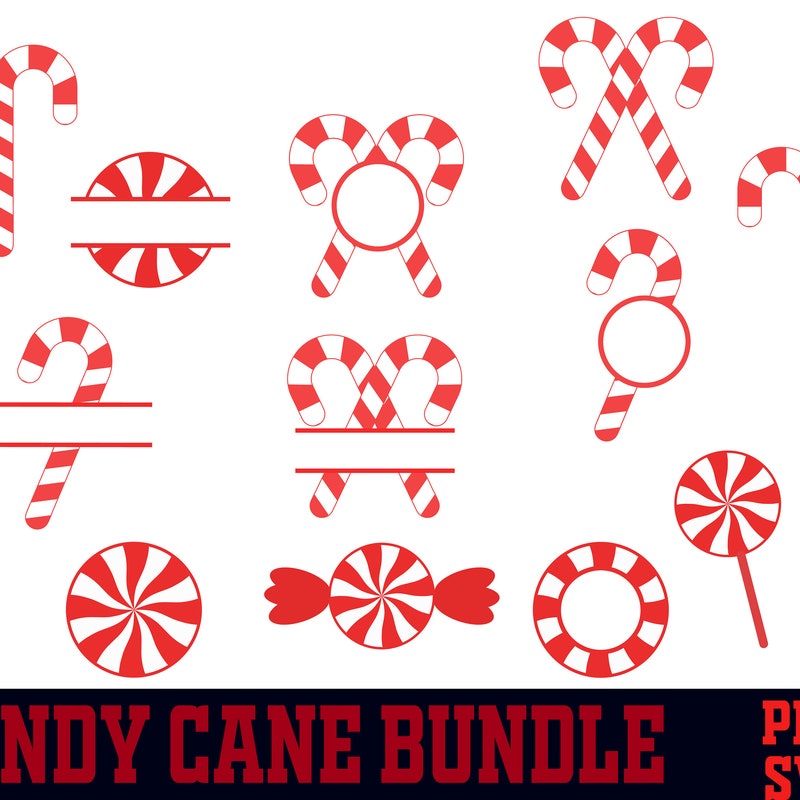 Candy Cane Svg - Etsy