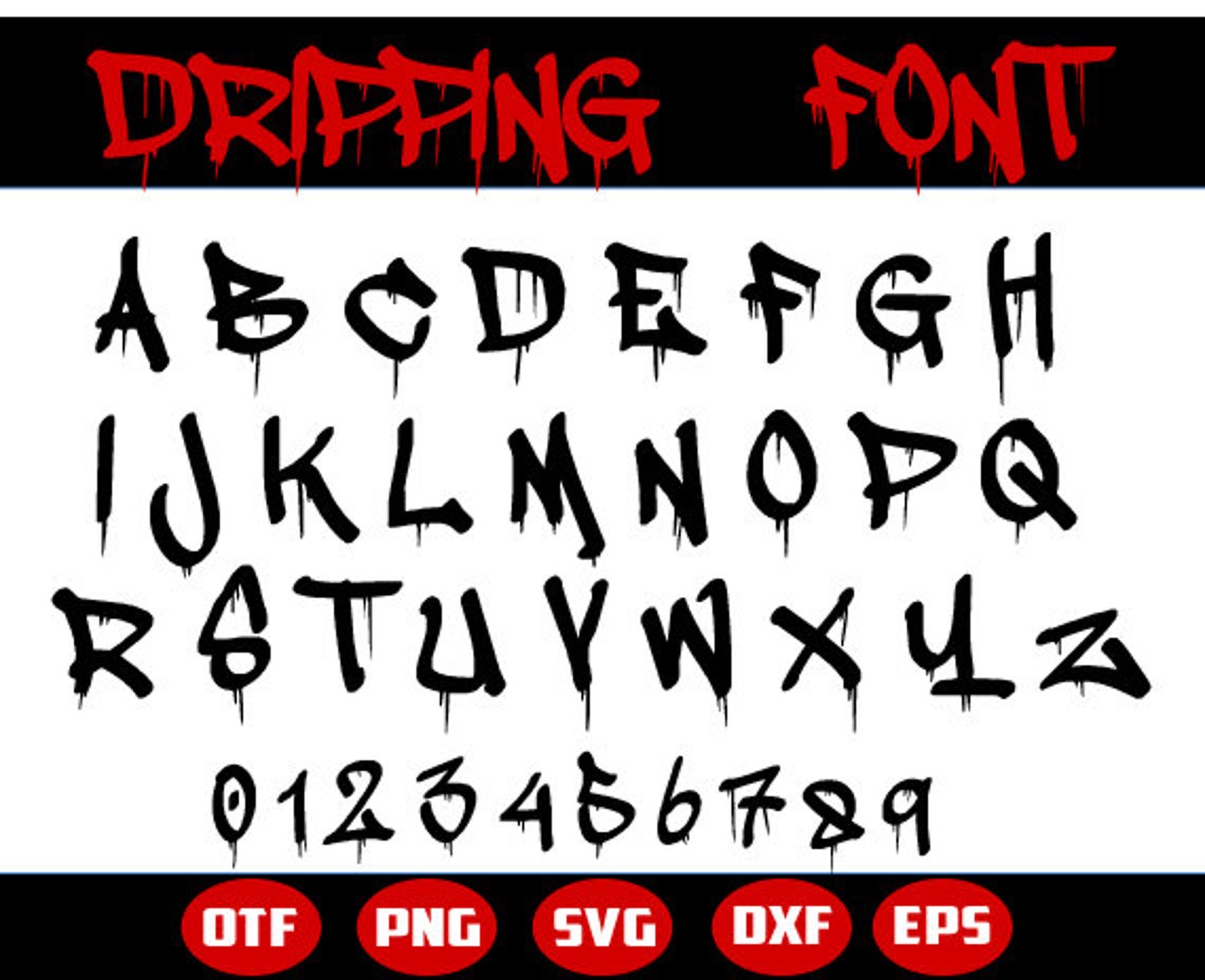 Dripping Font SVG Dripping Letters Svg Dripping Alphabet - Etsy