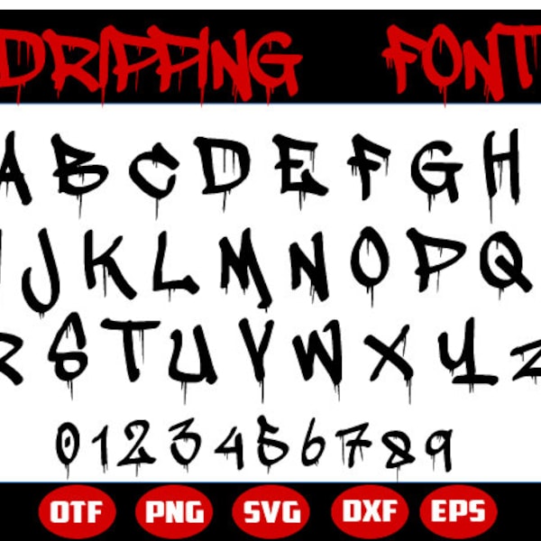 Dripping Letters - Etsy