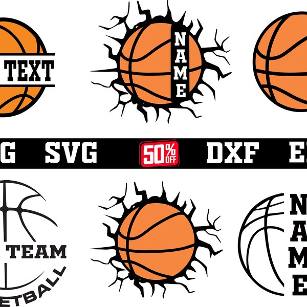 Split Basketball Svg - Etsy