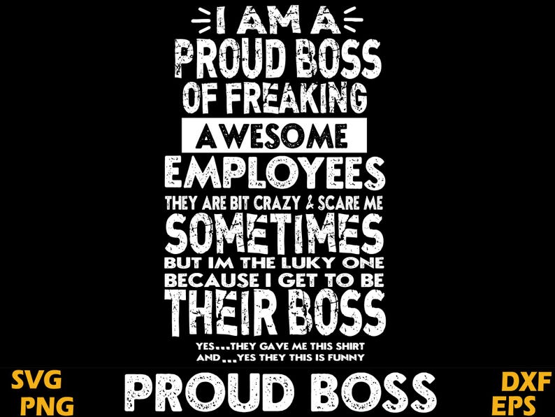 Proud Boss (svg, Png, Eps, Dxf) - Etsy