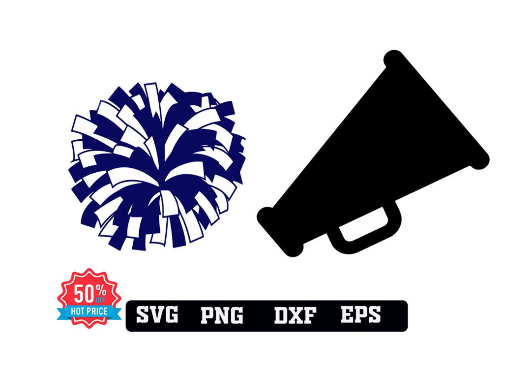 Pom Pom Svg, Cheerleader Svg , Megaphone Svg Png Dxf Eps - Etsy