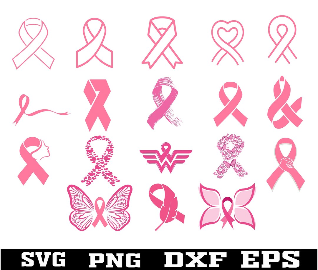 Awareness Ribbon Svg Bundle, Breast Cancer SVG, Cancer Ribbon SVG , in ...