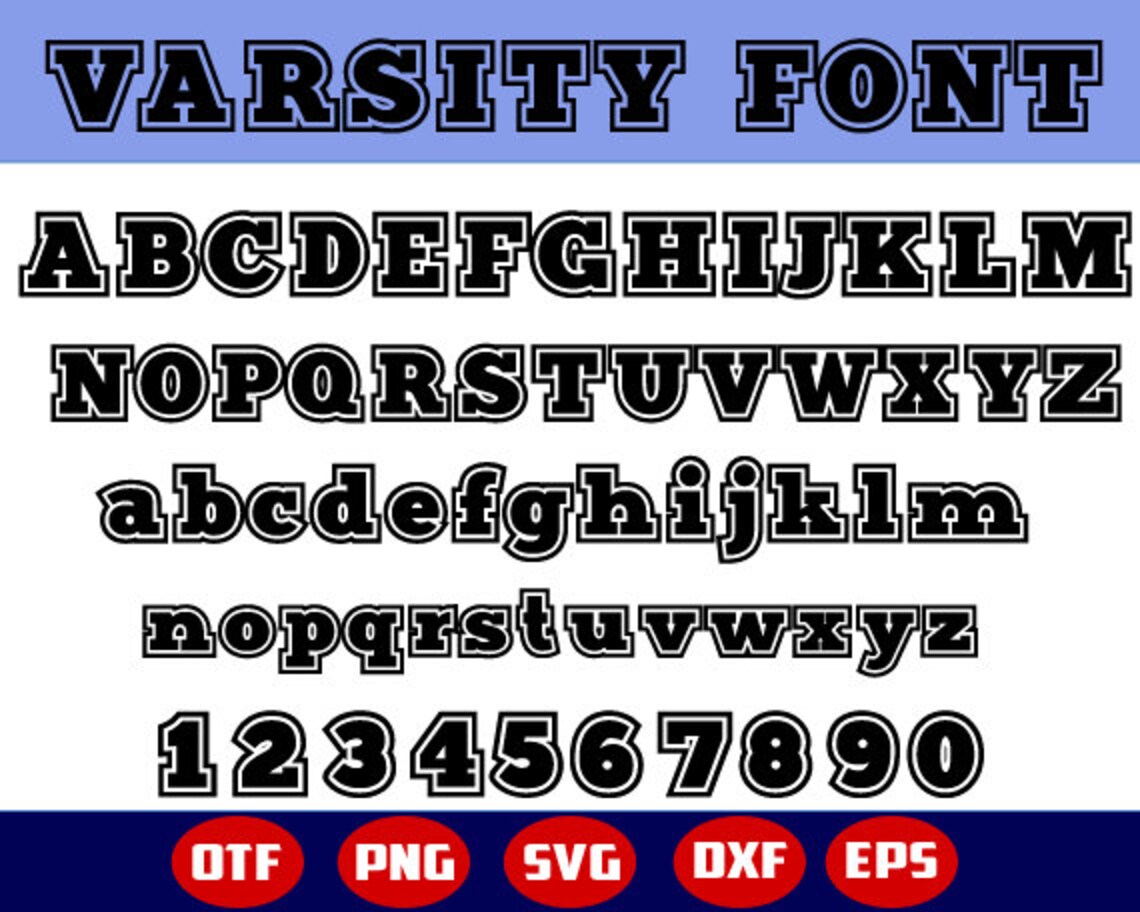 University Font College Font Svg Varsity Font Svg - Etsy