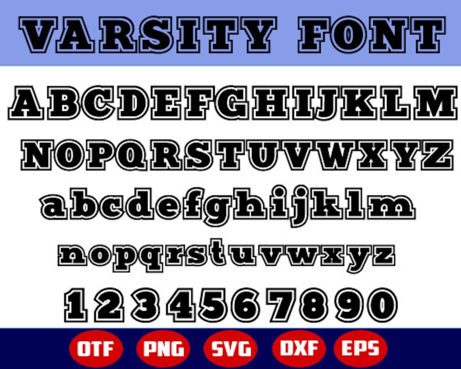 University Font College Font Svg Varsity Font Svg - Etsy